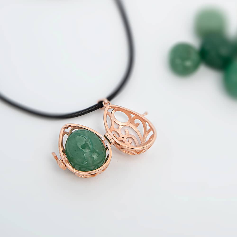 Rose Gold Crystal Cage Necklace | Divine Drops